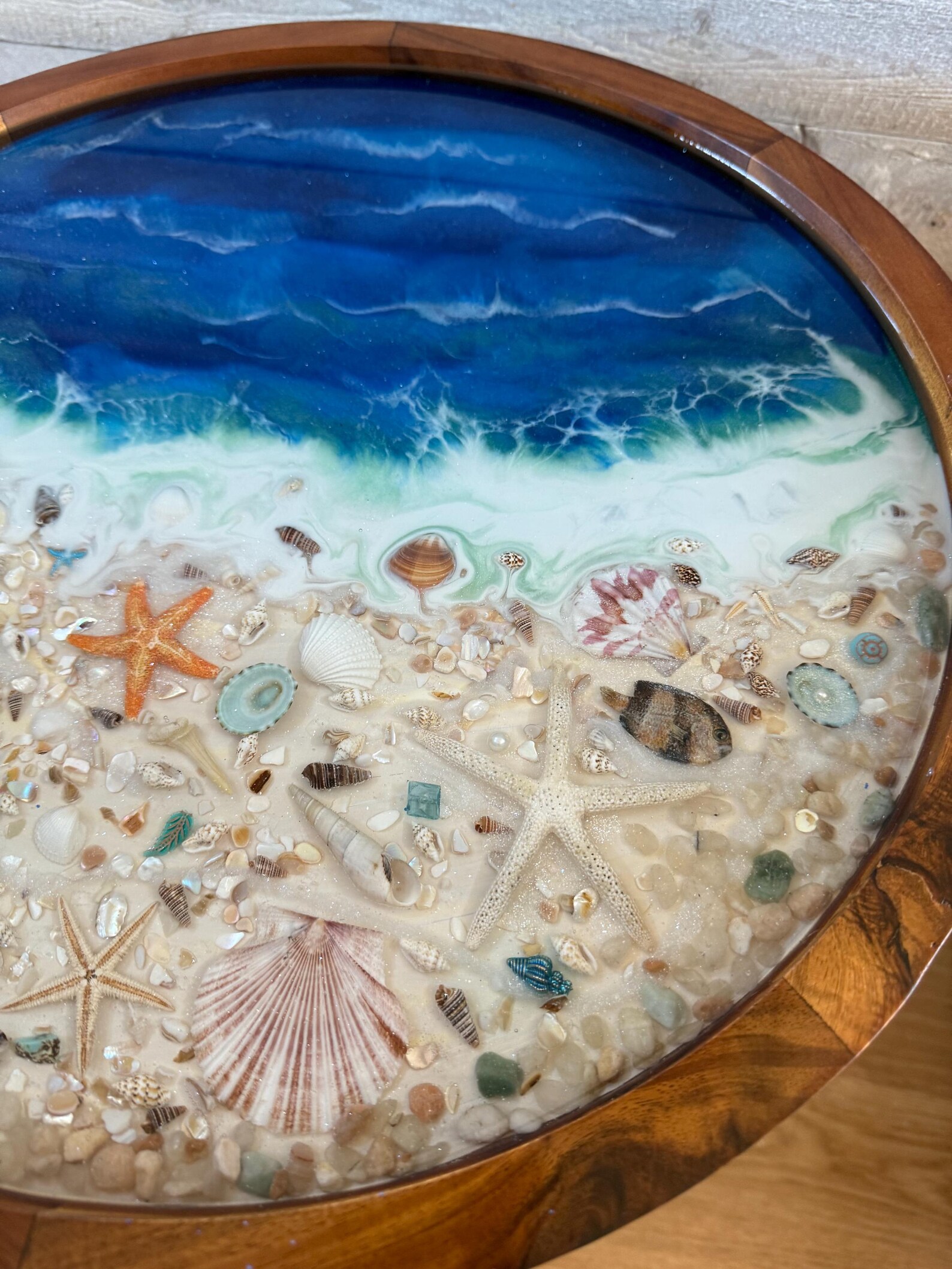 Lazy Susan Turntables / Ocean Beach Scenery Artwork - Etsy