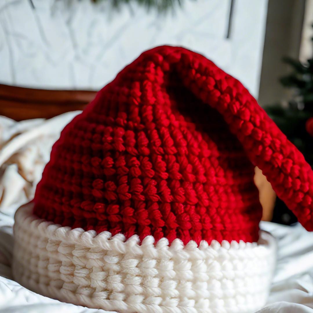 Crochet Santa Hat Pattern - Easy Christmas Hat PDF Tutorial - Etsy