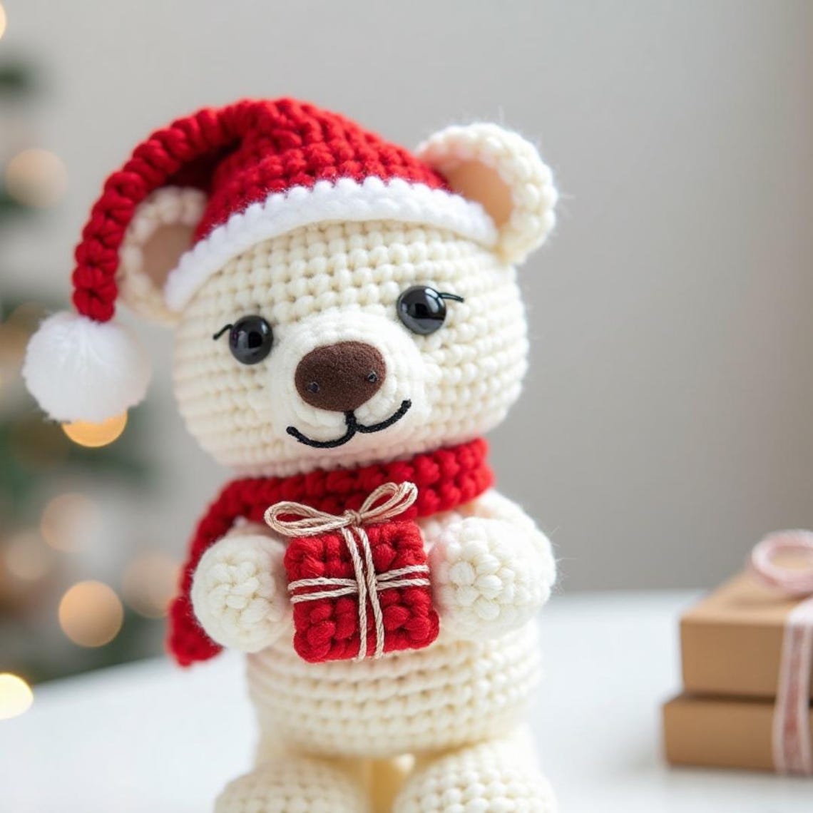 Crochet Bear Santa Claus Christmas Toy PATTERN PDF in English, Crochet ...
