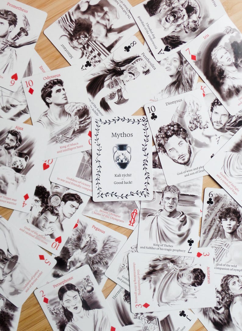 Mythos: Greek Mythology Card Deck - Etsy