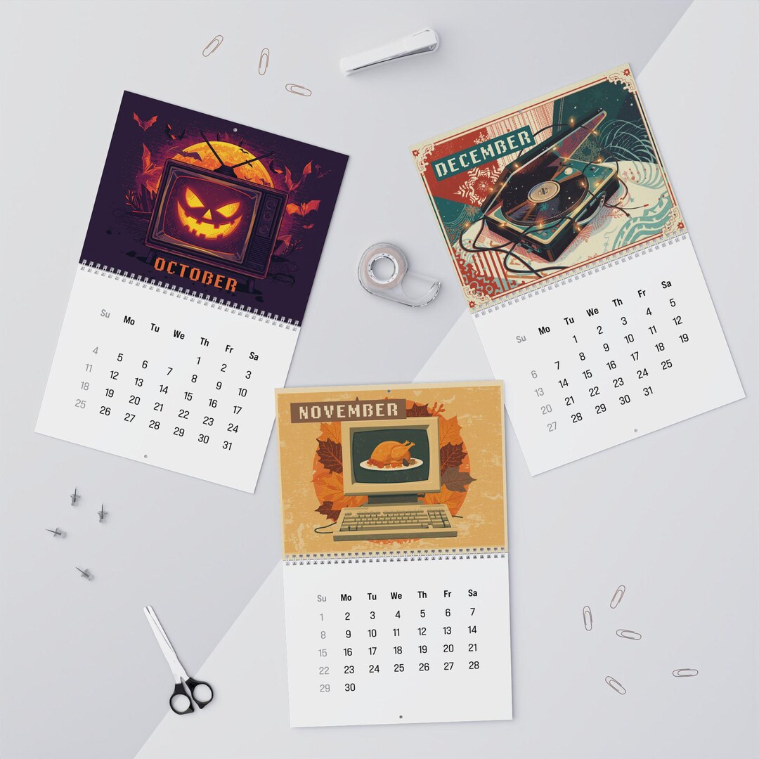 2026 Retro Gadgets Calendar - Vintage Fun Nostalgic 80s Poster Style ...