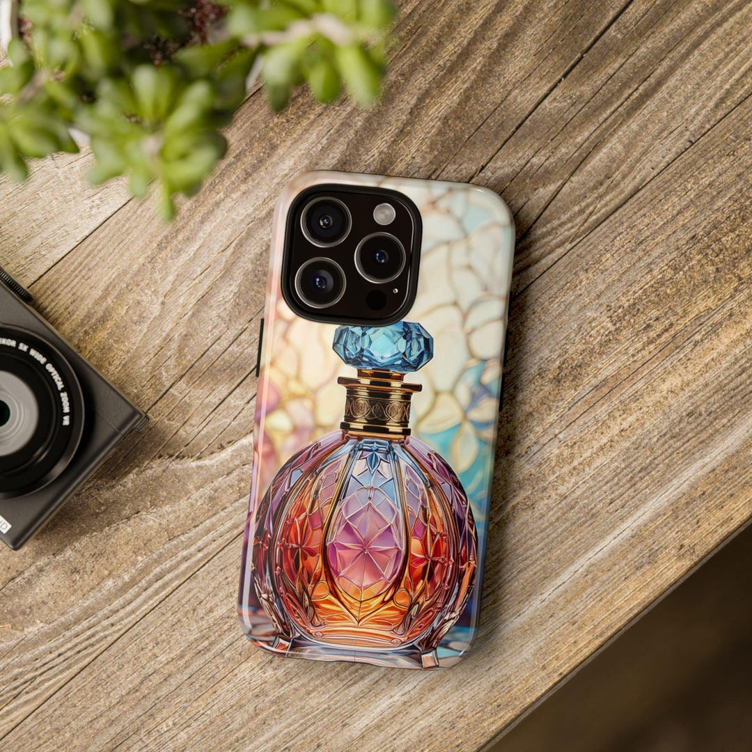 Stained Glass Perfume Bottle Phone Case, Artistic Phone Case, Gift for ...