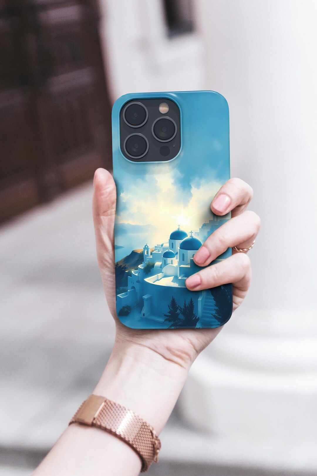 Santorini Travel Vibes Phone Case - Beach Aesthetic, Summer Design ...