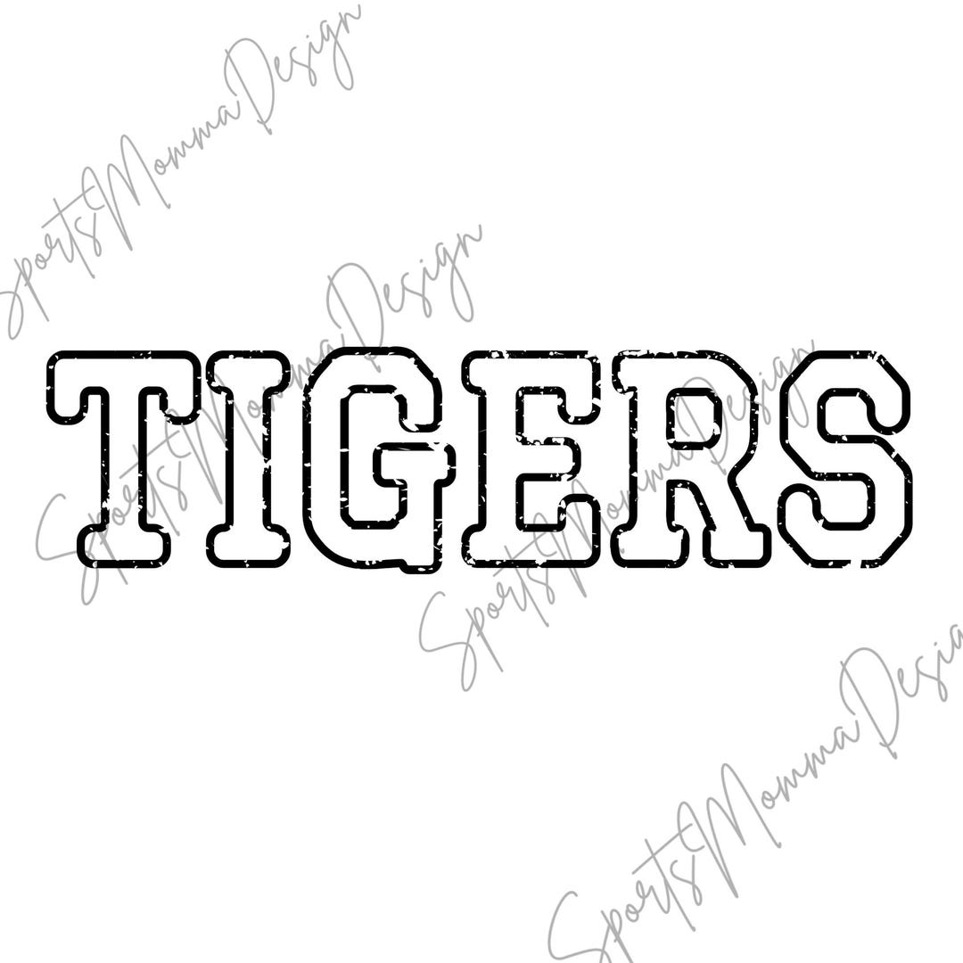 Distressed Tigers Font SVG/PNG (instant Download) - Etsy