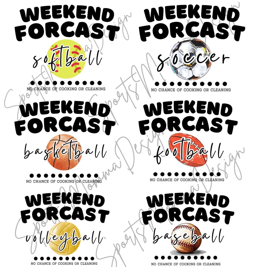 Weekend Forecast Sports Edition - PNG/SVG File Bundle (instant Download ...