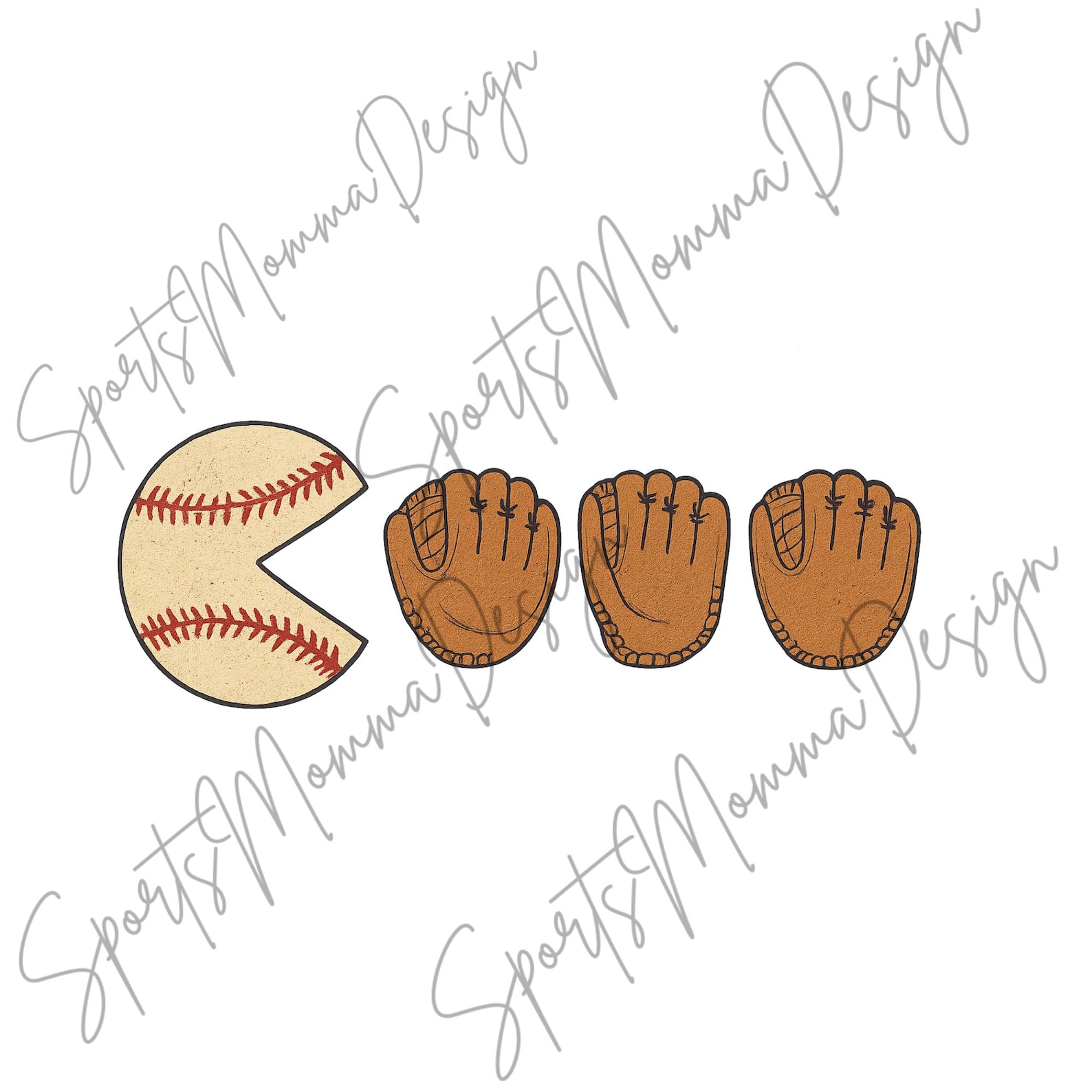 Pac-man Baseball Digital - PNG/SVG File Bundle (instant Download) - Etsy