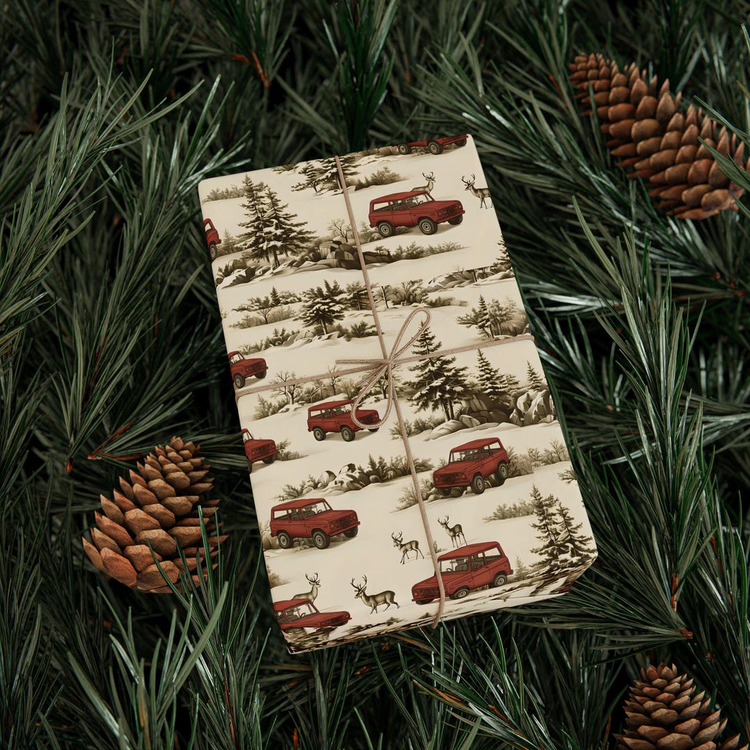 Christmas Ford Bronco Wrapping Paper: Holiday Car Lover Gift - Etsy