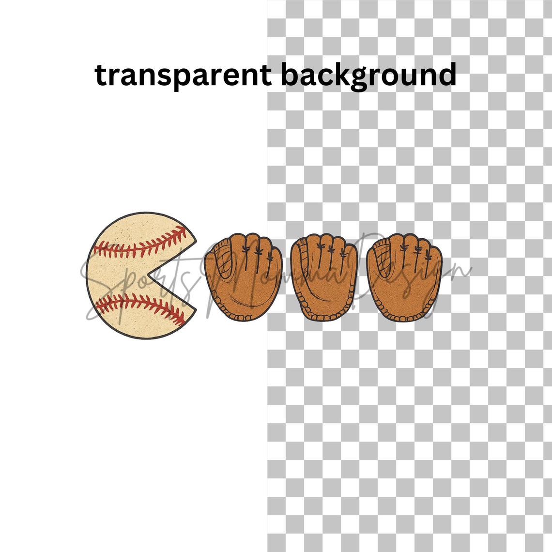 Pac-man Baseball Digital - PNG/SVG File Bundle (instant Download) - Etsy