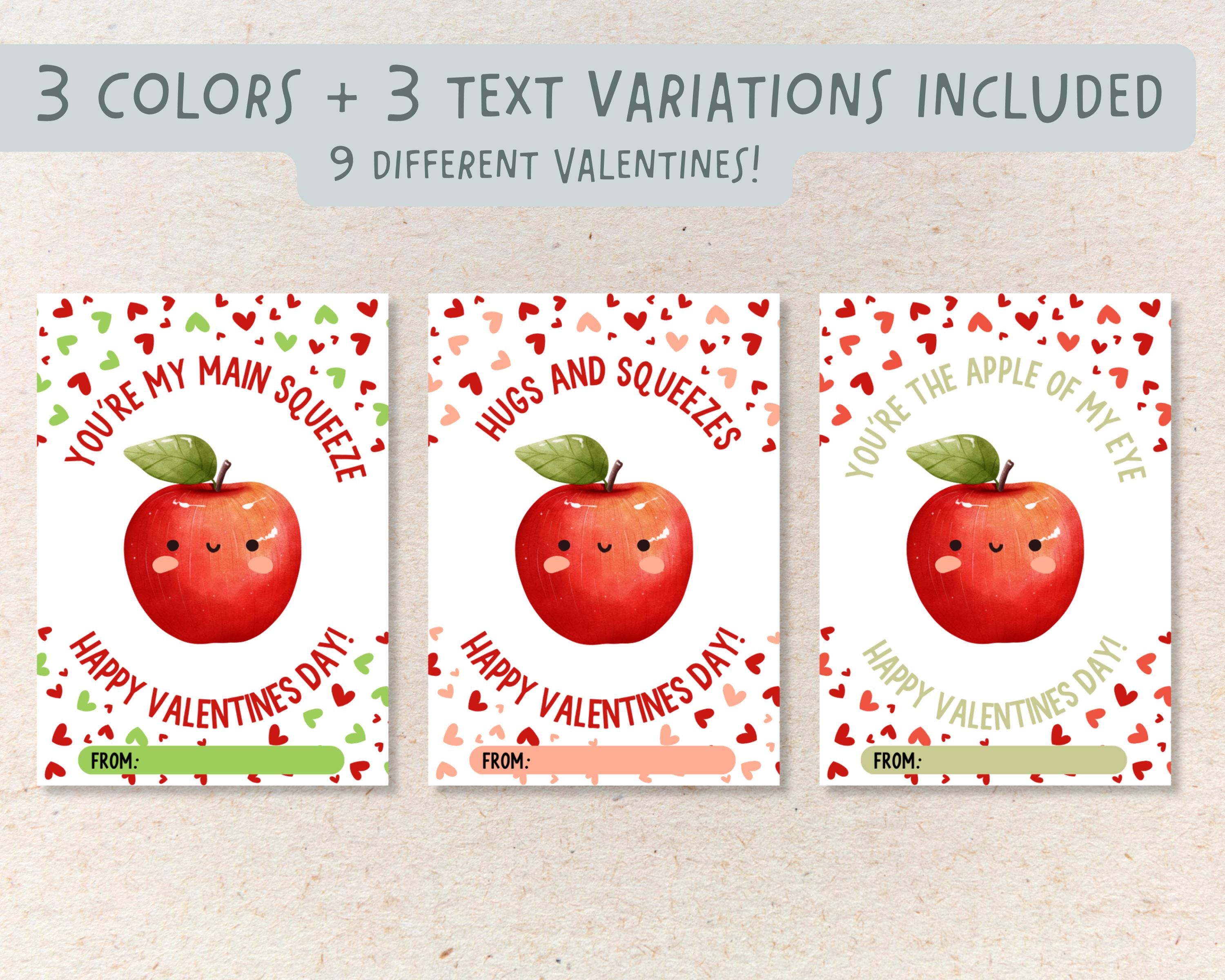 Printable Valentine for Applesauce Pouches, Main Squeeze Valentine ...