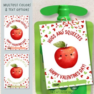 Printable Valentine for Applesauce Pouches, Main Squeeze Valentine ...