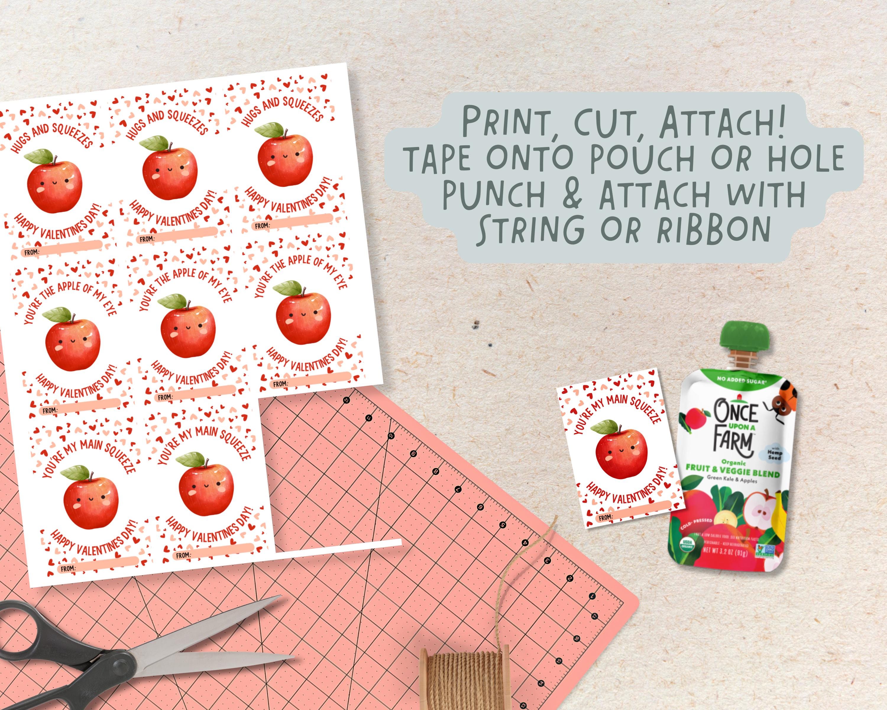 Printable Valentine for Applesauce Pouches, Main Squeeze Valentine ...