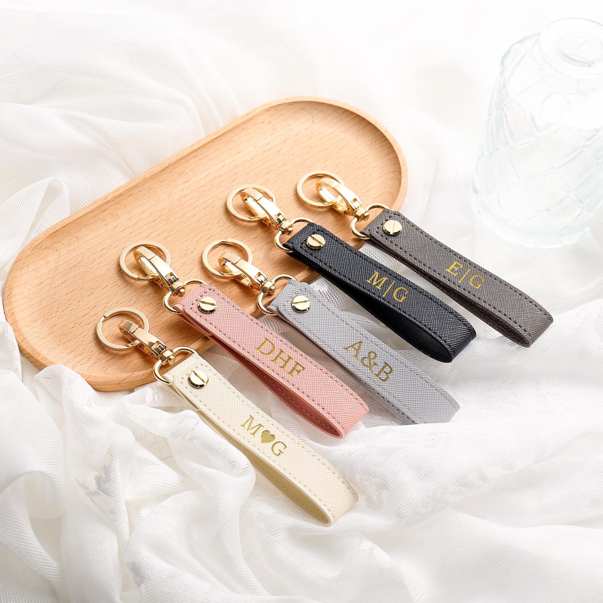 Personalized Large Loop Keychain, Personalized Wristlet Keyring ...