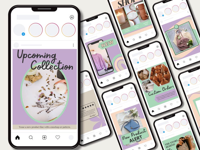 50 Product Seller Social Media Templates | Editable Templates for Etsy ...