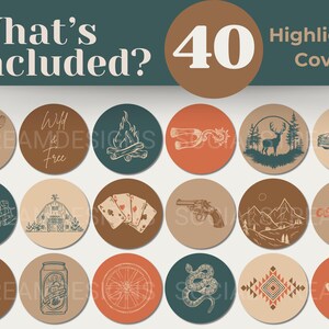 40 Western Social Media Highlight Covers | Aesthetic PNG Icons ...