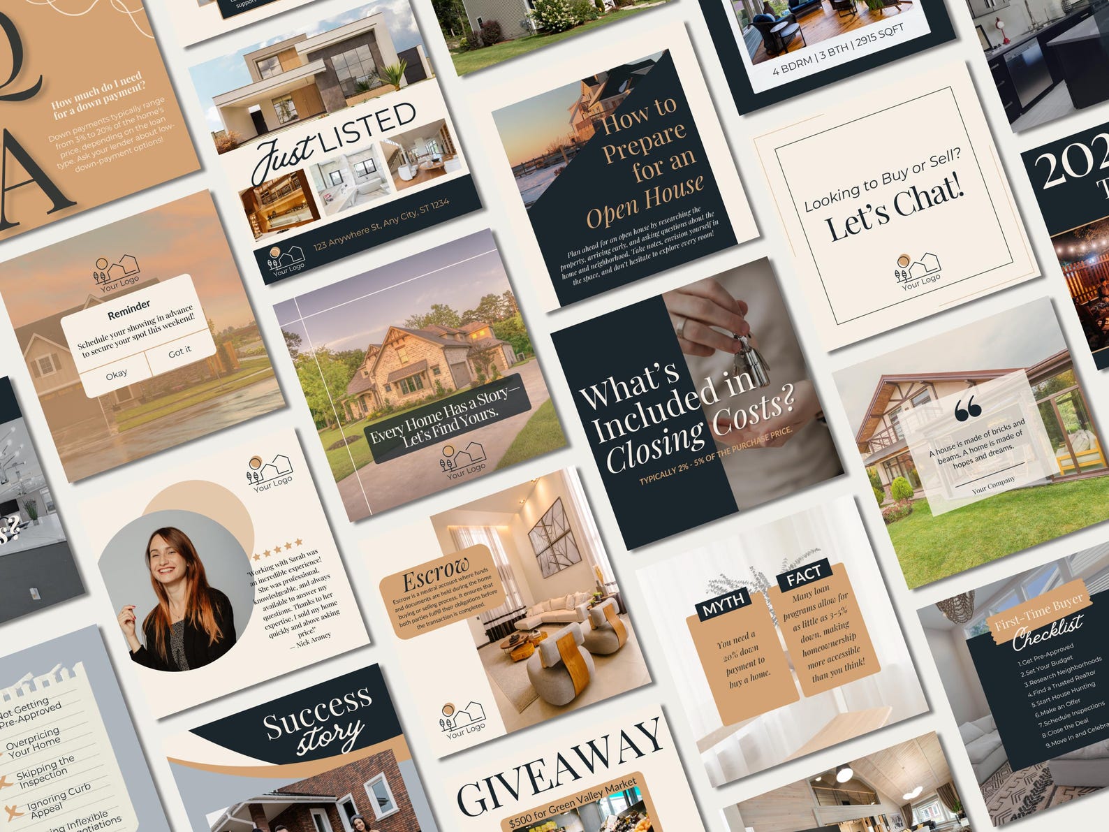 50 Real Estate Agent Social Media Templates | Editable Social Media ...