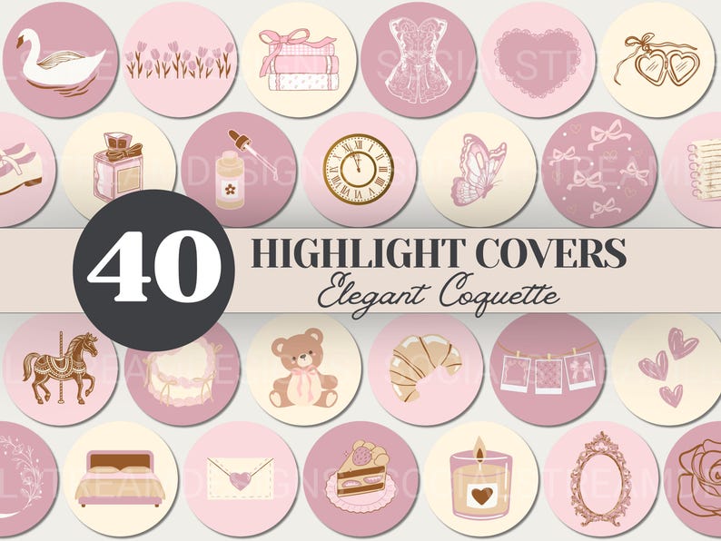 40 Coquette Aesthetic Social Media Highlight Covers | Feminine and ...