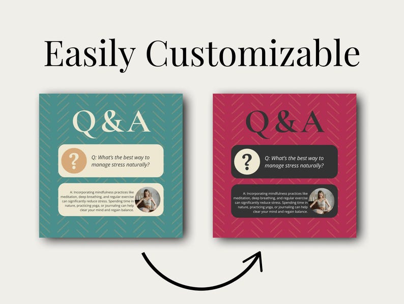 30 Wellness Social Media Templates | Editable Canva Templates for ...