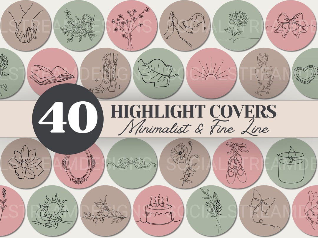 40 Minimalist Fine Line Highlight Covers | Elegant Aesthetic Icons ...