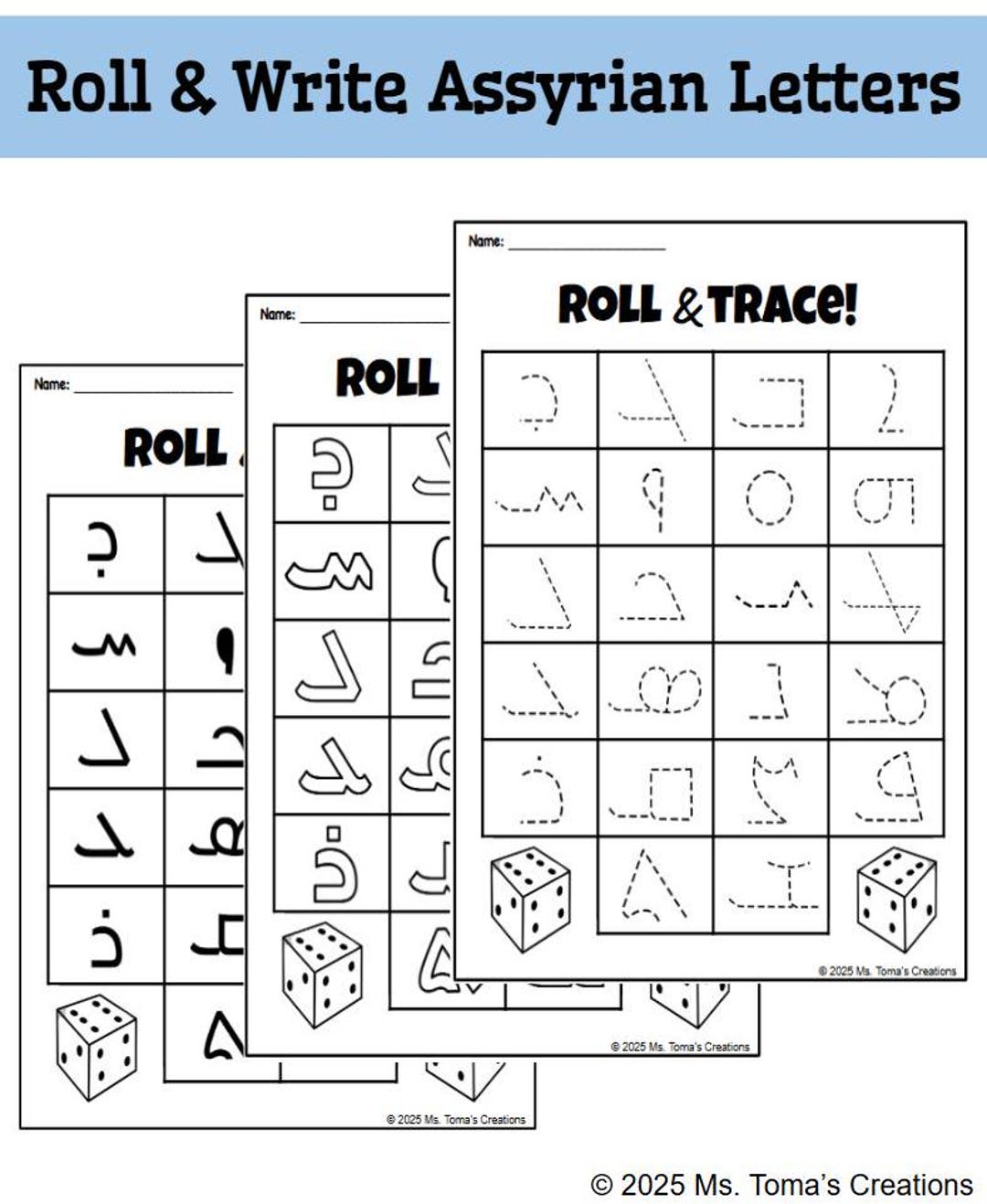 Roll and Write Assyrian Letters! - Etsy