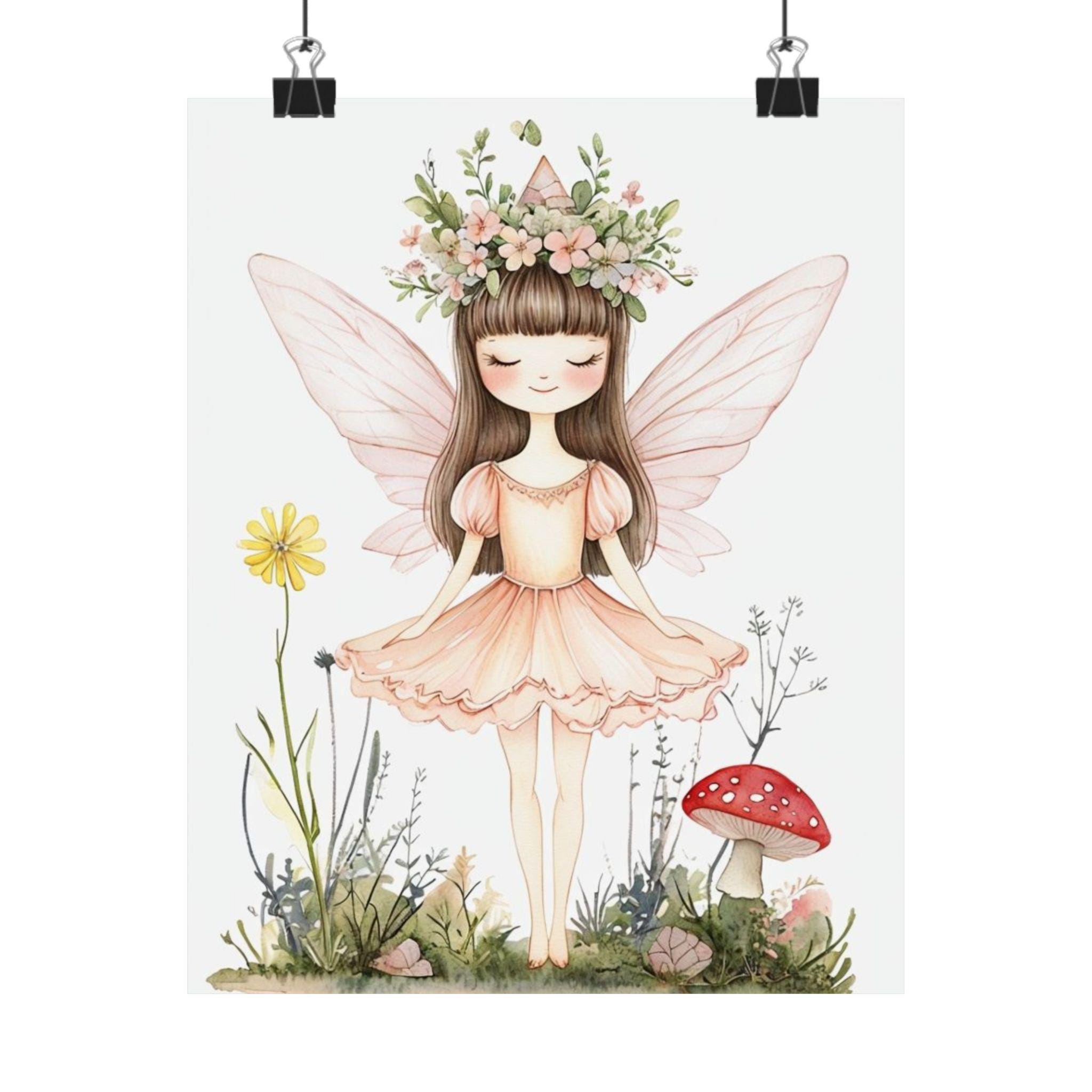 Vertical Poster, Fairy Enchanted Garden Wall Art, Magical Fantasy Print ...