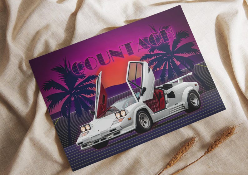 Lamborghini Countach Poster | Car Poster - Etsy
