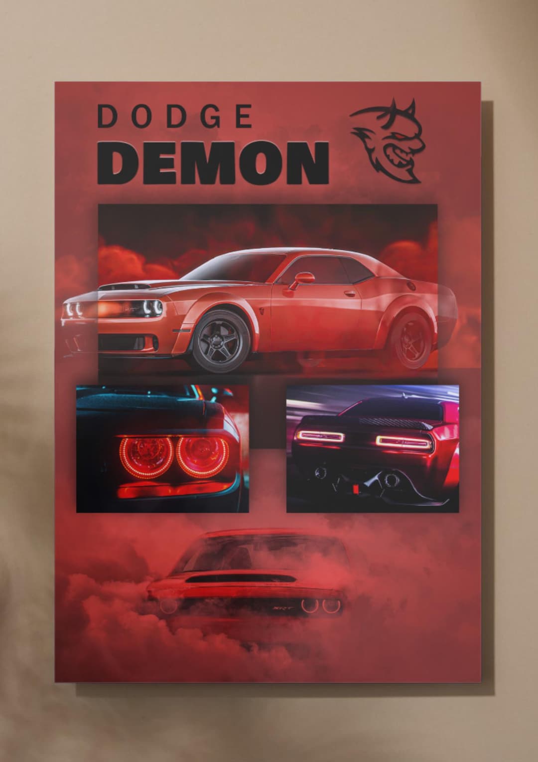 Dodge Challenger SRT Demon Poster | Car Poster - Etsy