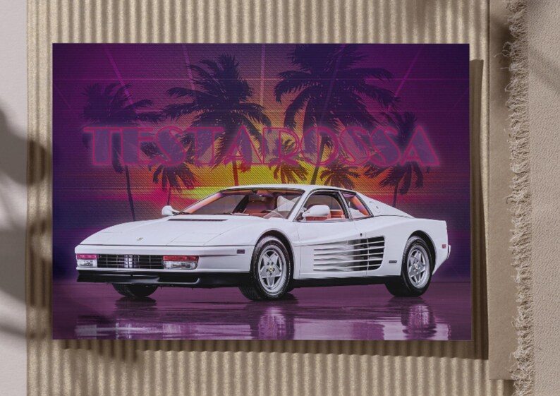 Ferrari Testarossa Poster | Car Poster - Etsy