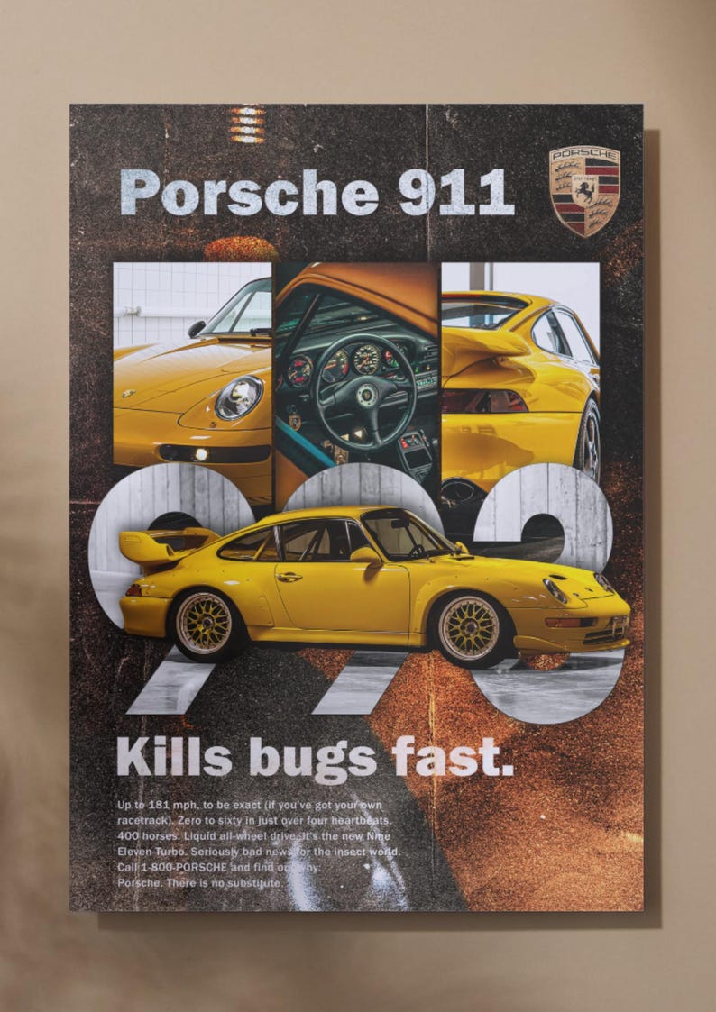 Porsche 911 Poster | Car Poster - Etsy