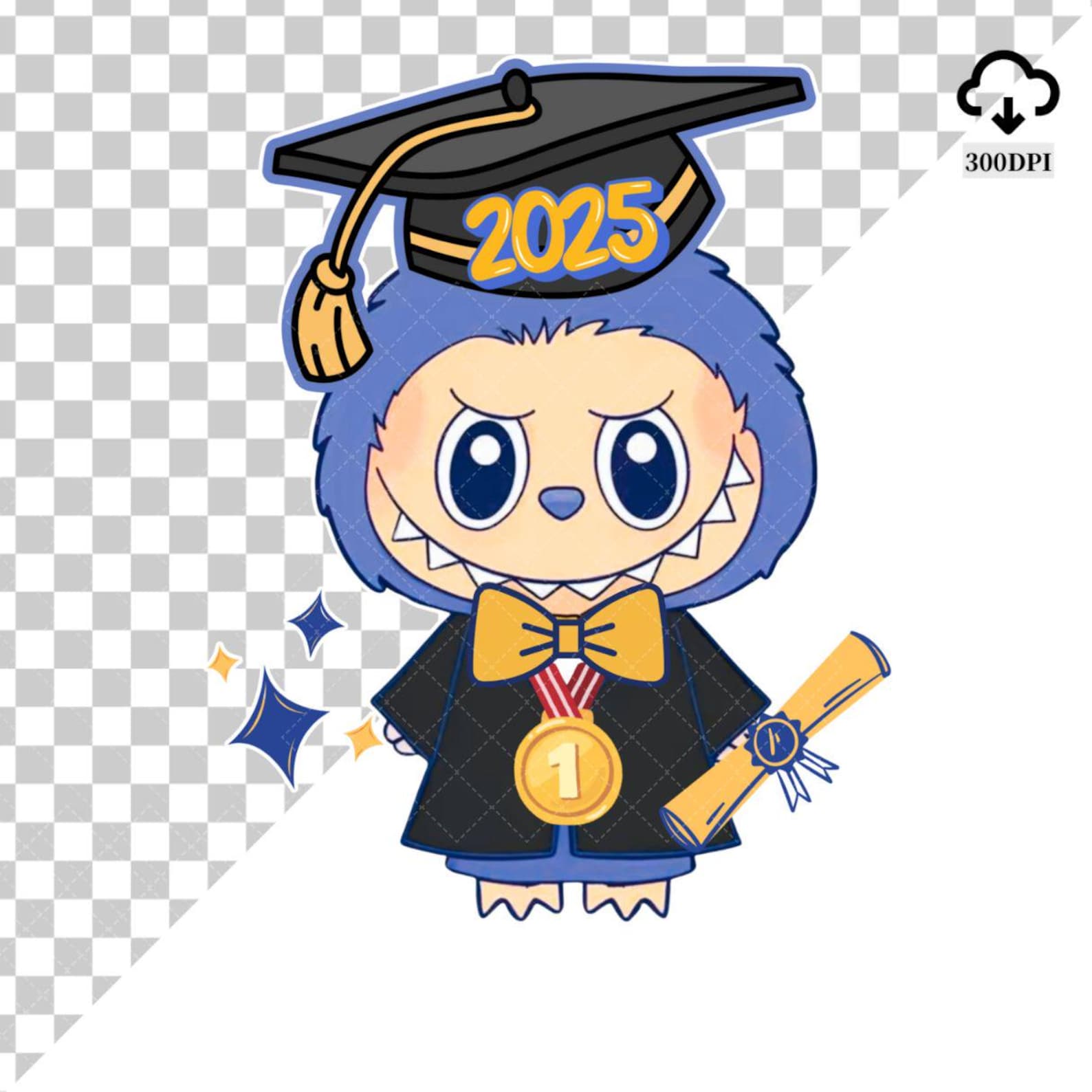 Labubu Graduation Png，2025 Grad Clipart，trendy Cartoon Graduation ...