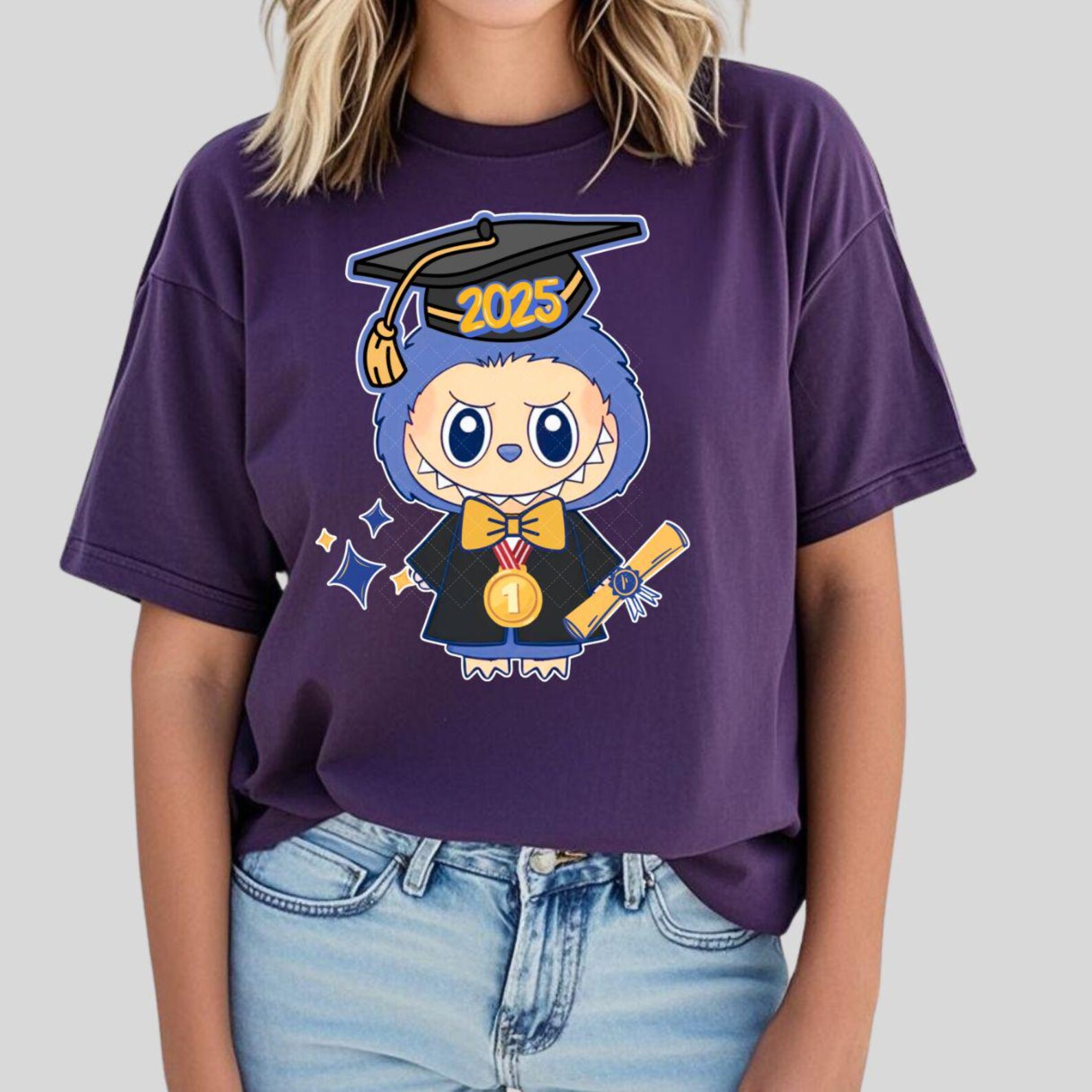 Labubu Graduation Png，2025 Grad Clipart，trendy Cartoon Graduation ...