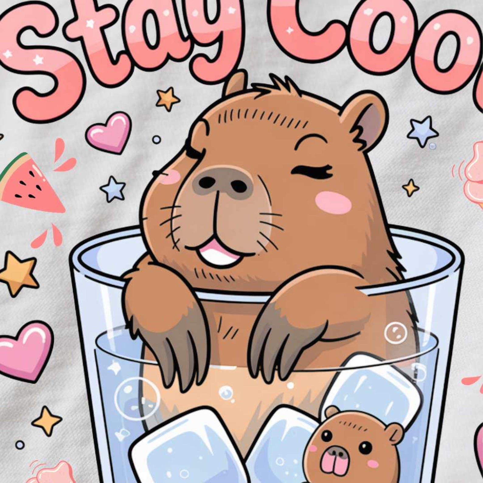 Stay Cool Png, Capybara Png, Summer Vibe ,hand Drawn Cartoon Art ...