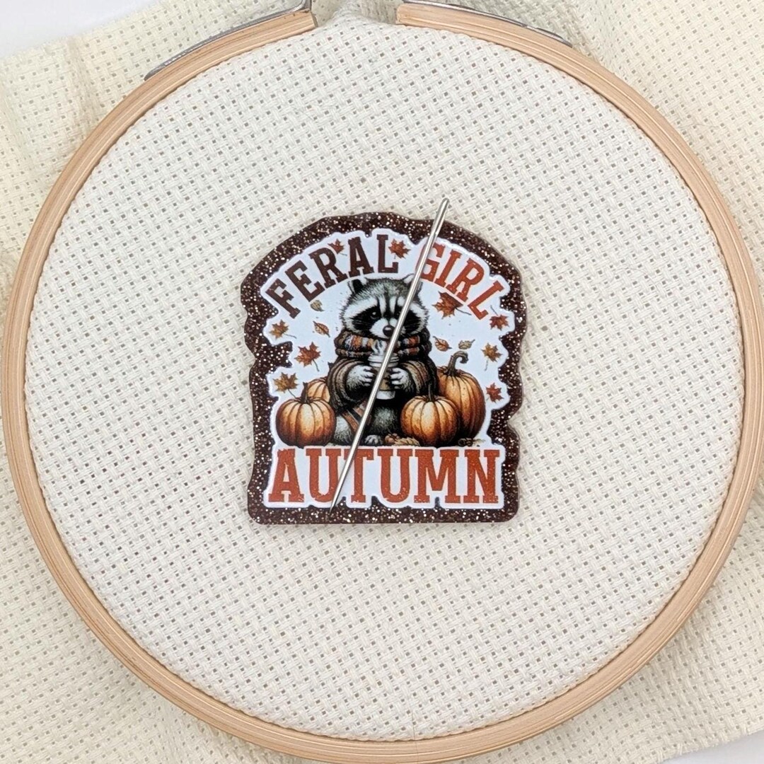 Feral Girl Autumn Raccoon Magnetic Needle Minder - Etsy