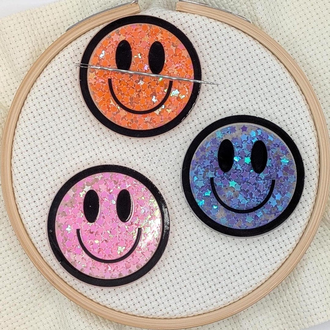 Smiley Face Shaker Magnetic Needle Minder - You Choose - Etsy
