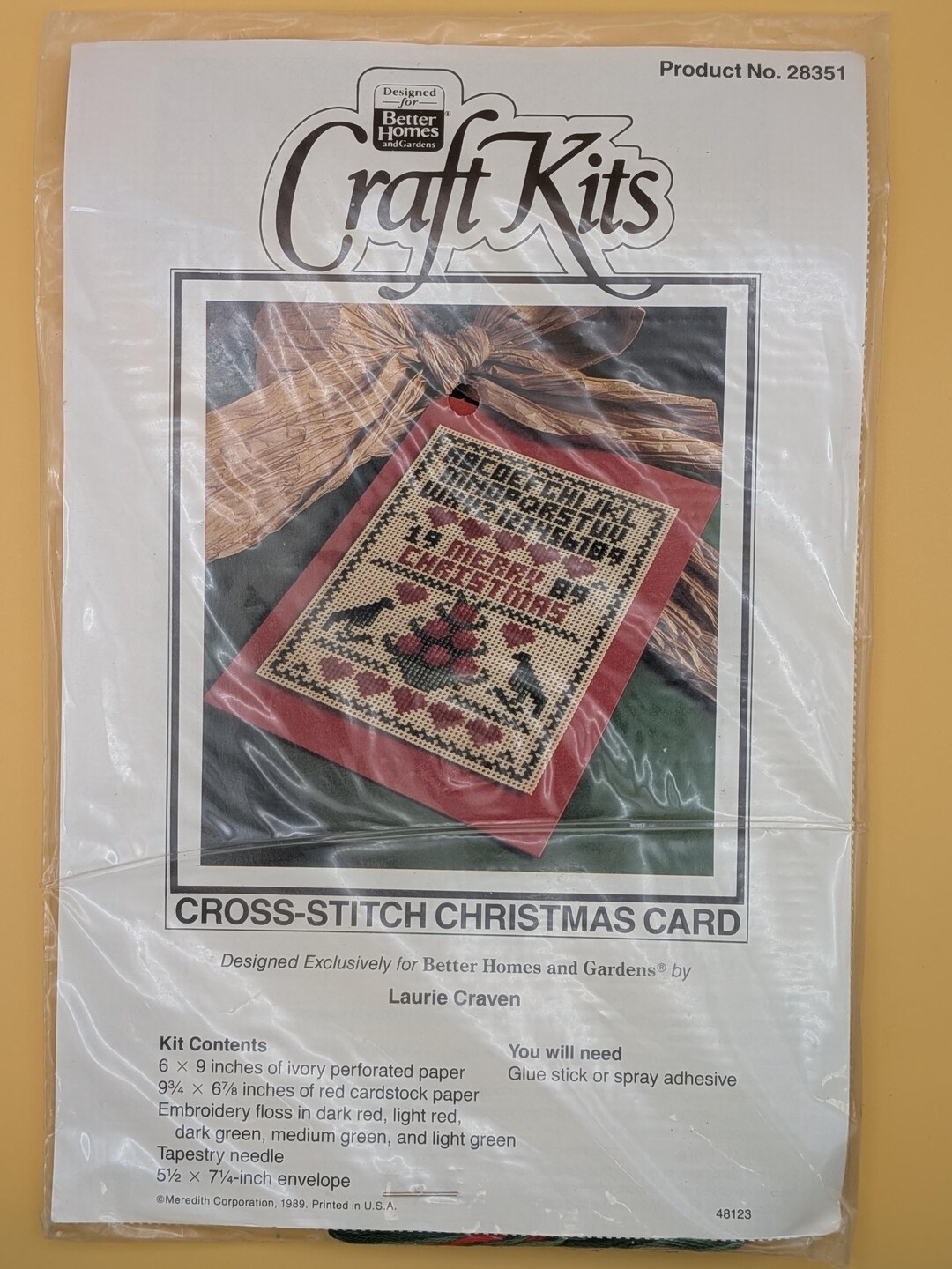 Vintage Better Homes and Gardens Cross Stitch Christmas Card Sampler ...
