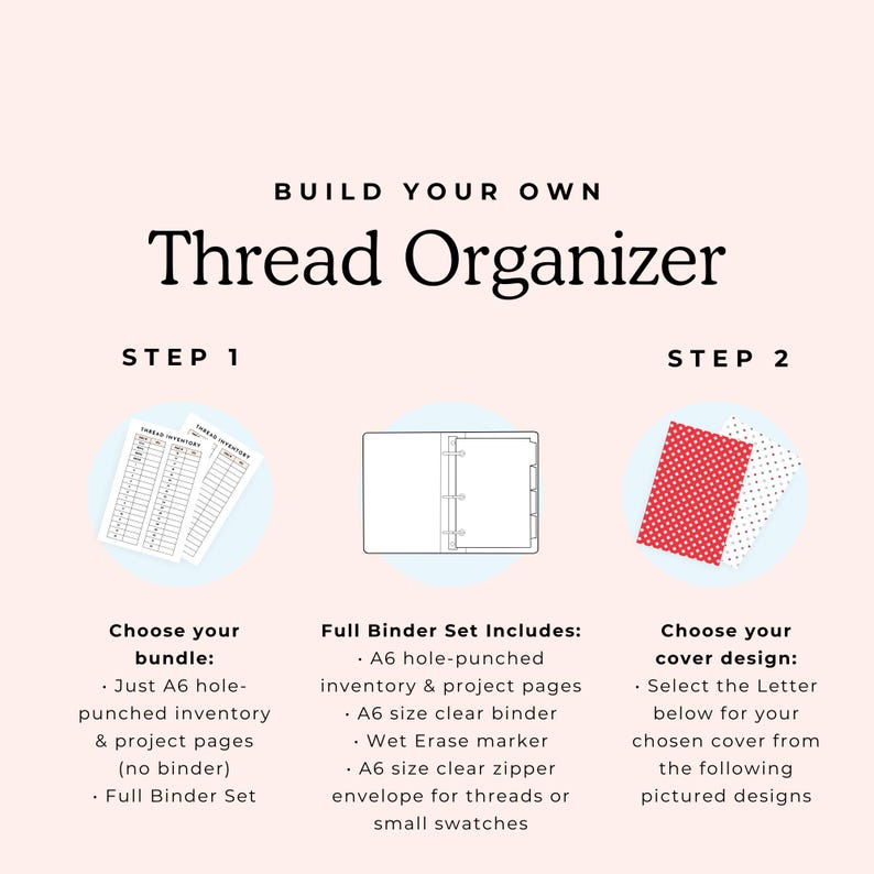 Cross Stitch Thread Inventory & Project Tracker | A6 Laminated ...