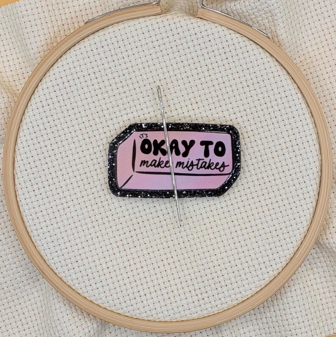 It's Okay to Make Mistakes Eraser Glitter Magnetic Needle Minder - Etsy