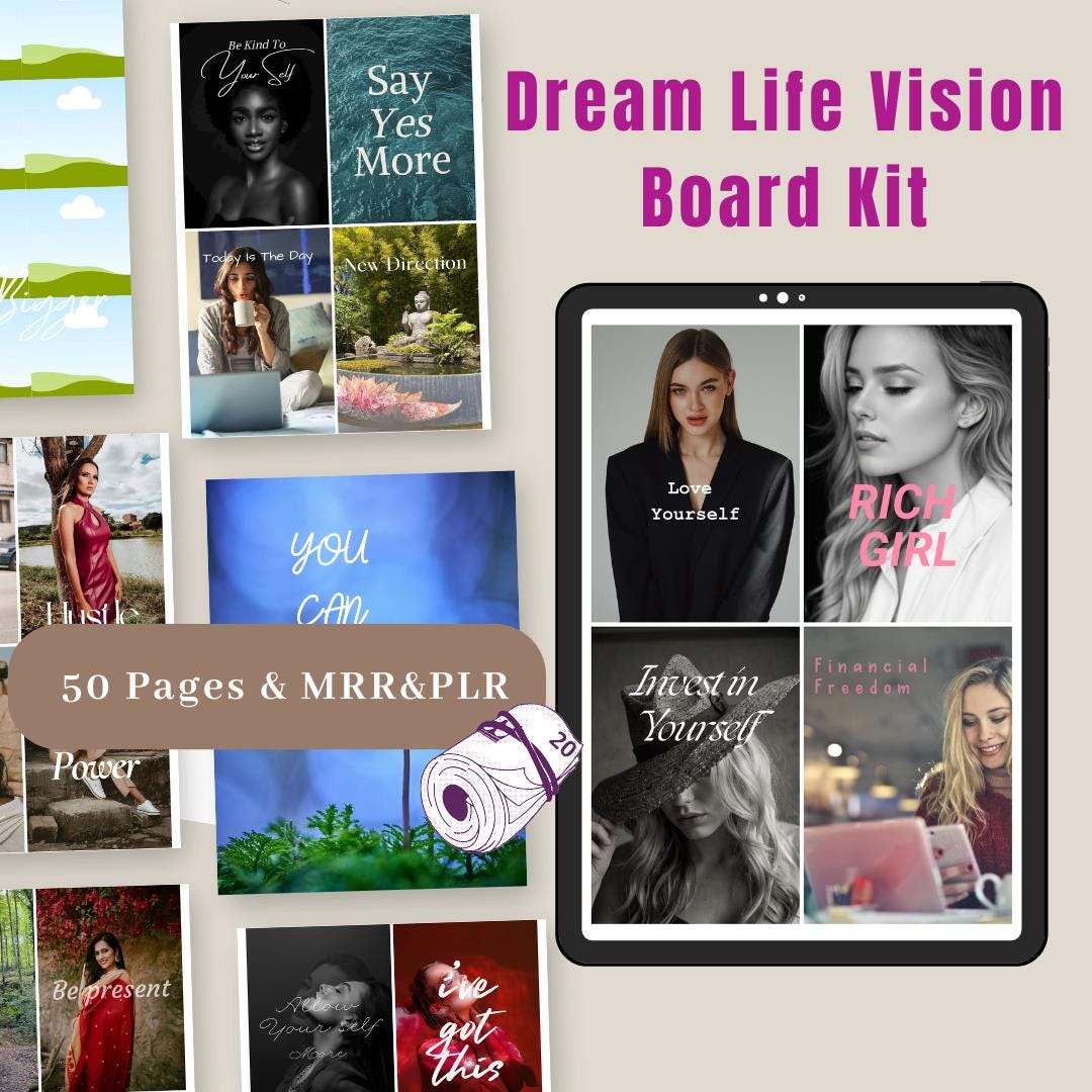 Dream Life Vision Board Kit Vision Board Kit to Manifest Your Dreams ...