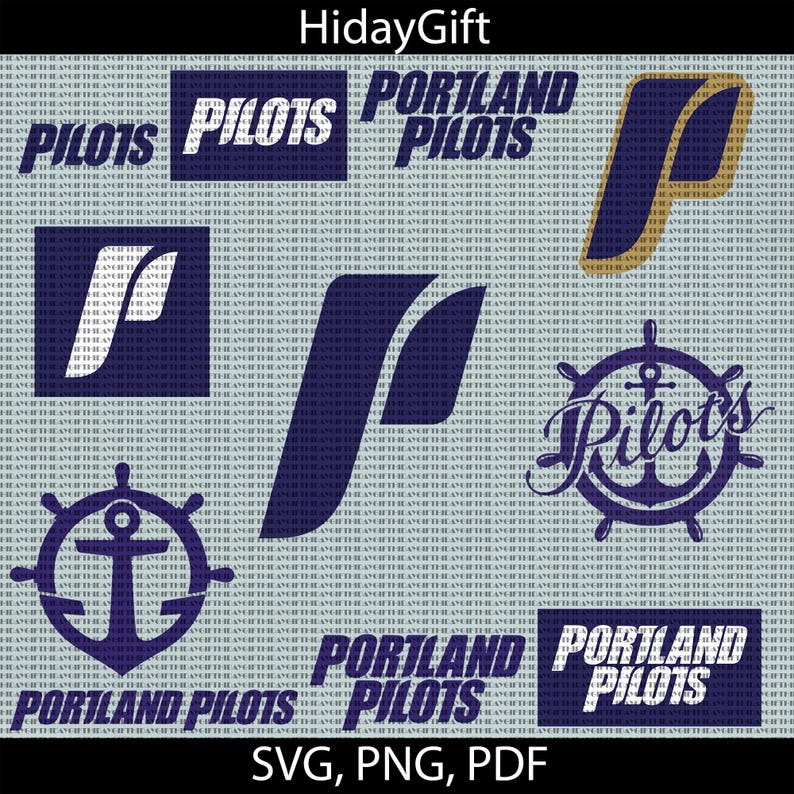 Portland College SVG, High Quality Bundle, Pilots SVG, Athletics ...