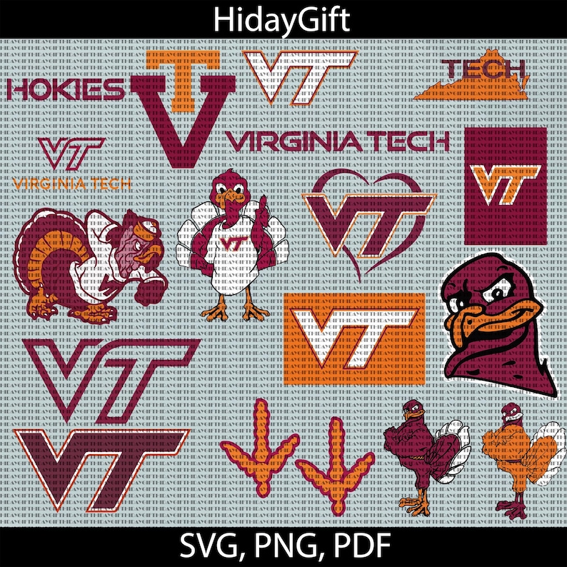 Virginia Tech College SVG, High Quality File, Hokies SVG, VT, Athletics ...