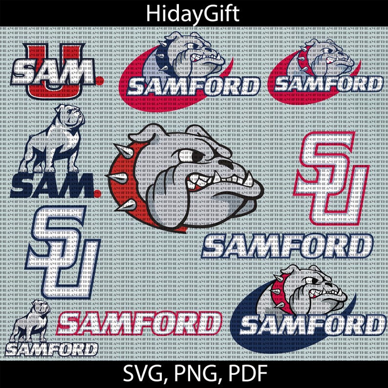 Samford College SVG, High Quality Digital File, Bulldogs SVG, Athletics ...