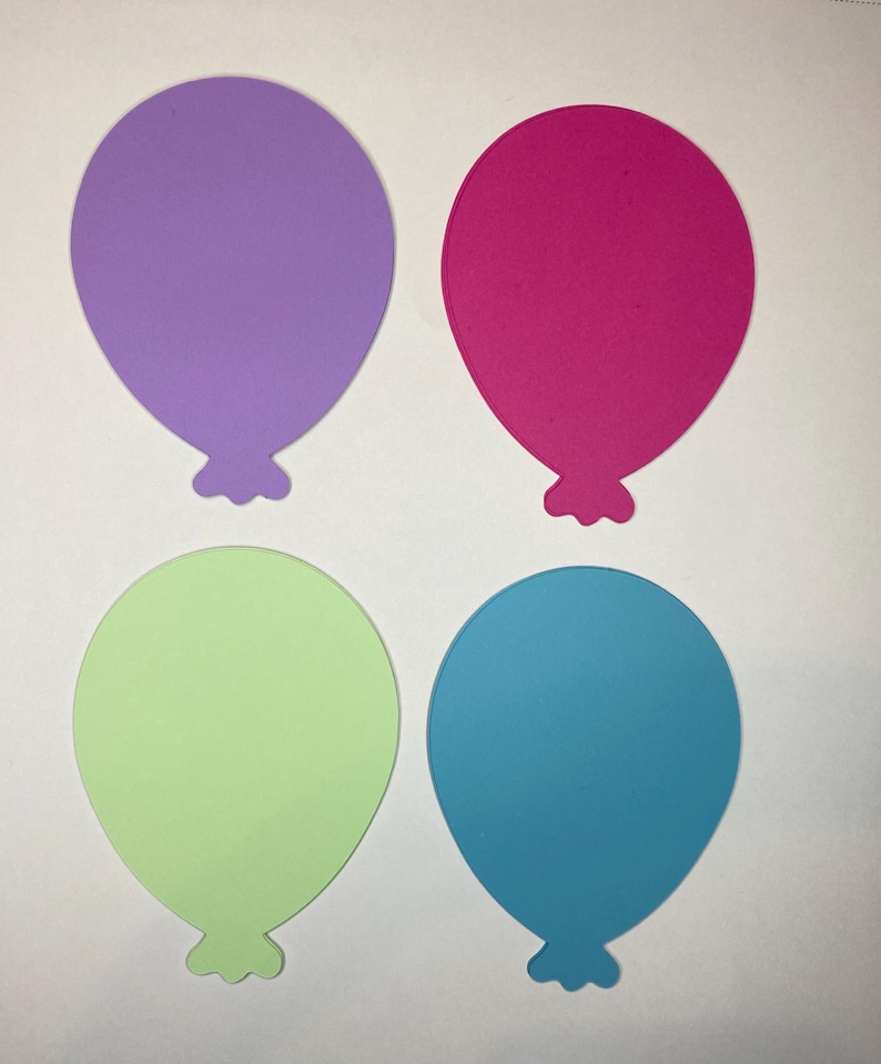 Balloon Die Cuts | 24 Cardstock Balloons, Party & Scrapbook - Etsy