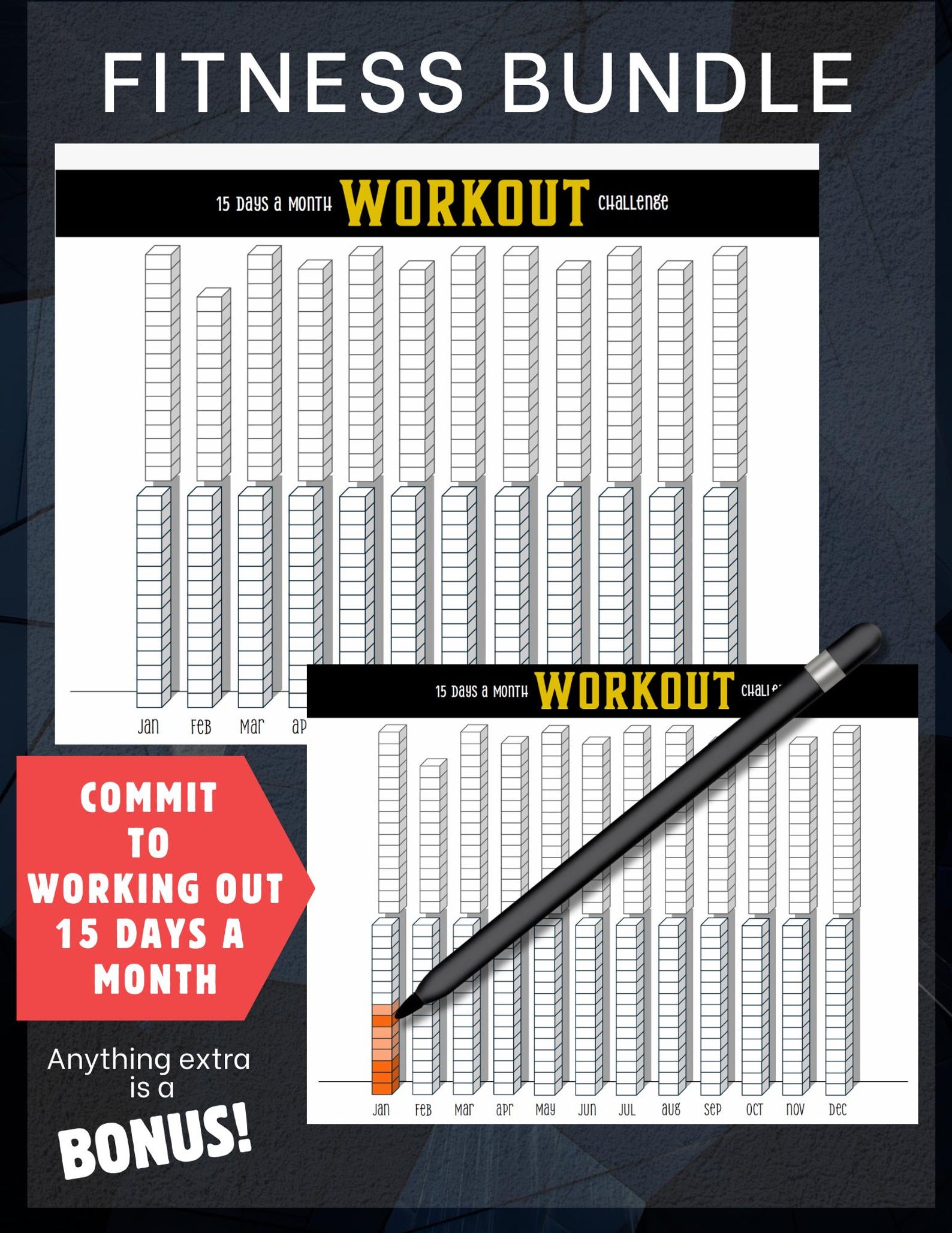 Fitness Pro Bundle - Digital Templates - Etsy