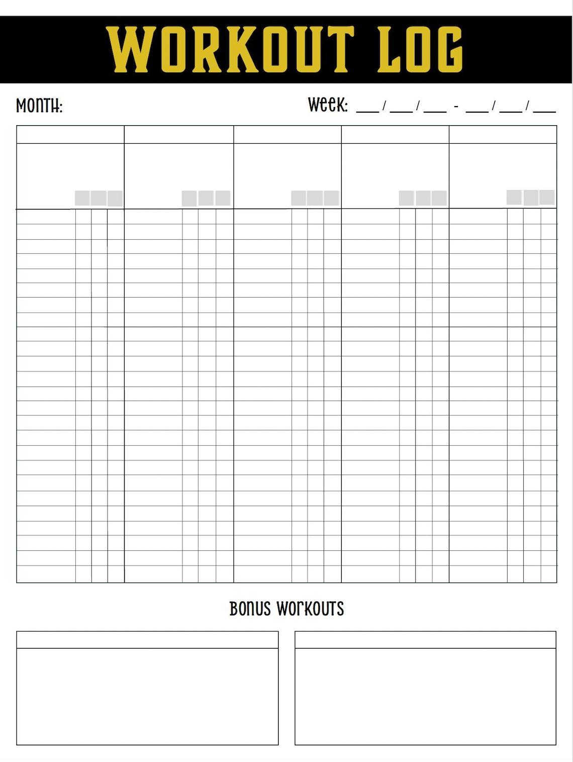 Fitness Pro Bundle - Digital Templates - Etsy