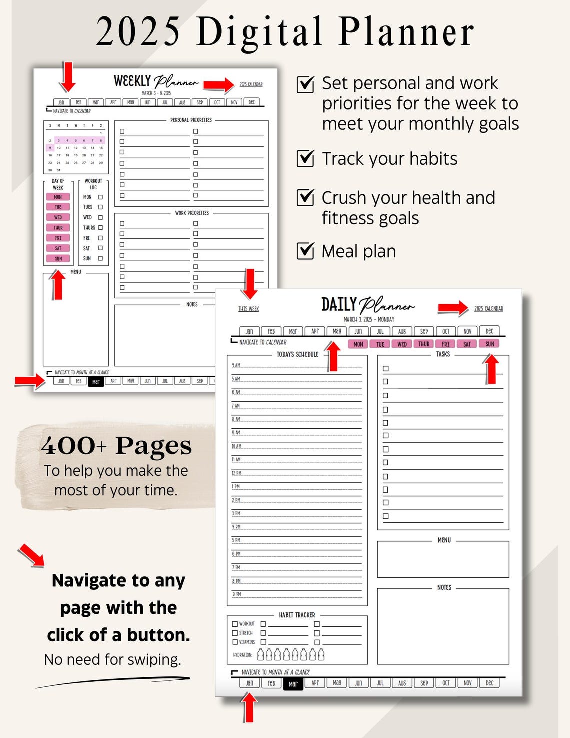 2025 Digital Planner - Etsy