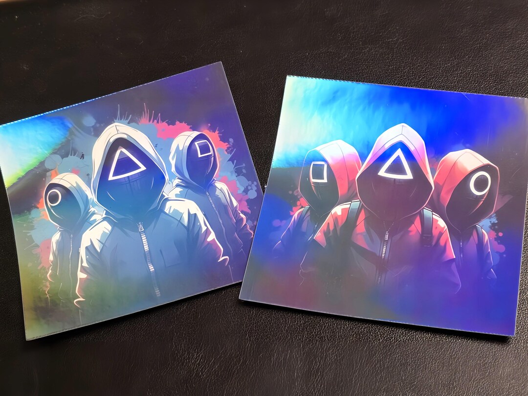 Squidgame Sticker Holographic, Gamer Sticker, Laptop Sticker, Gift Idea ...