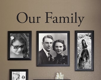 Family Wall Decal Handwritten Font Family Decal Family - Etsy