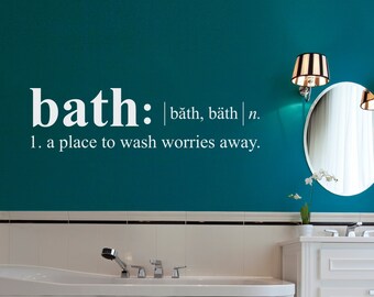 Bathroom wall decals | Etsy