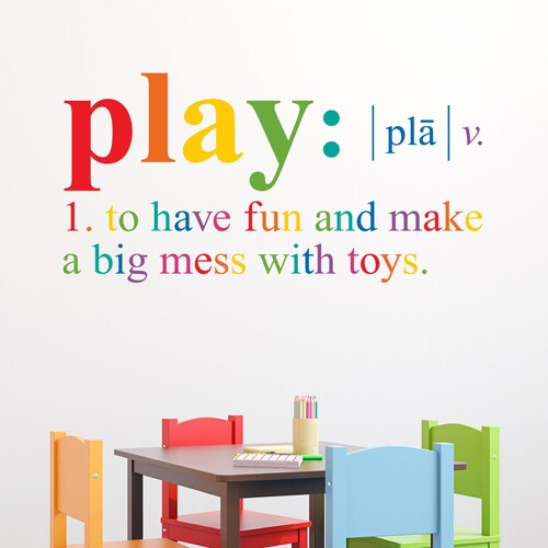 PLAY Wall Decal Urbanwalls - Etsy