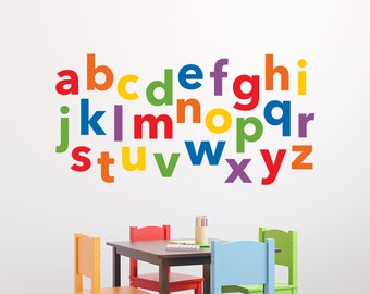Alphabet Wall Decal | Etsy