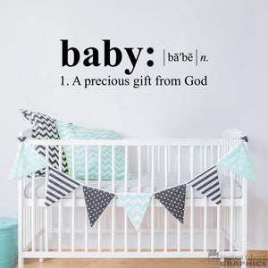Baby a Precious Gift From God Decal | Baby Definition Wall Art ...